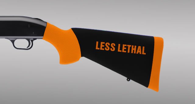 Mossberg 500 12 Gauge Less Lethal Orange OverMolded Shotgun Stock w ...